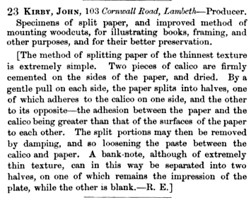 The Earliest Description of Paper Splitting? – Peachey Conservation